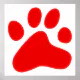 Red Dog Paw Poster | Zazzle