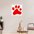 Red Dog Paw Poster | Zazzle