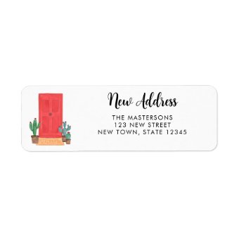 Red Door New Address Return Address Label | Zazzle