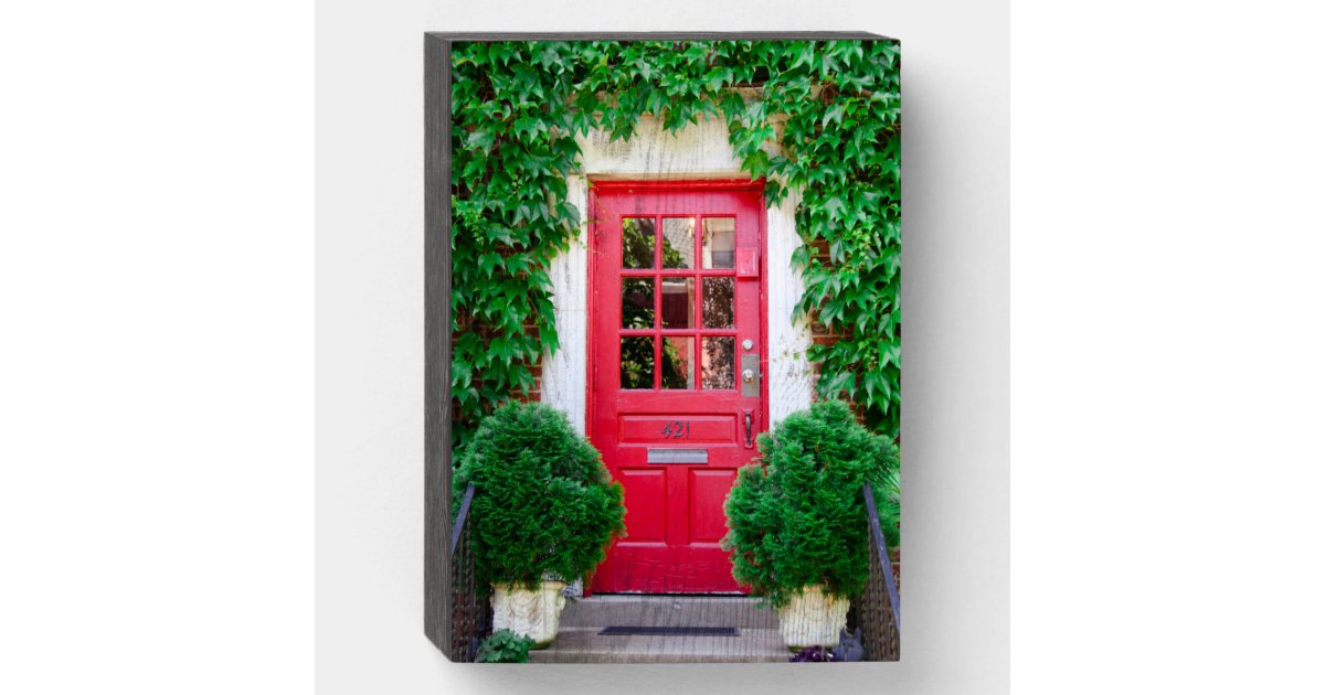 Red Door Wood Sign | Zazzle