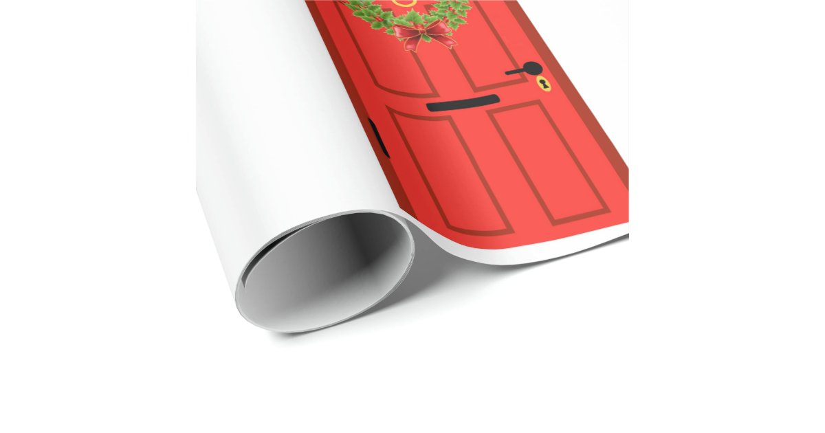 Red Door Wrapping Paper | Zazzle