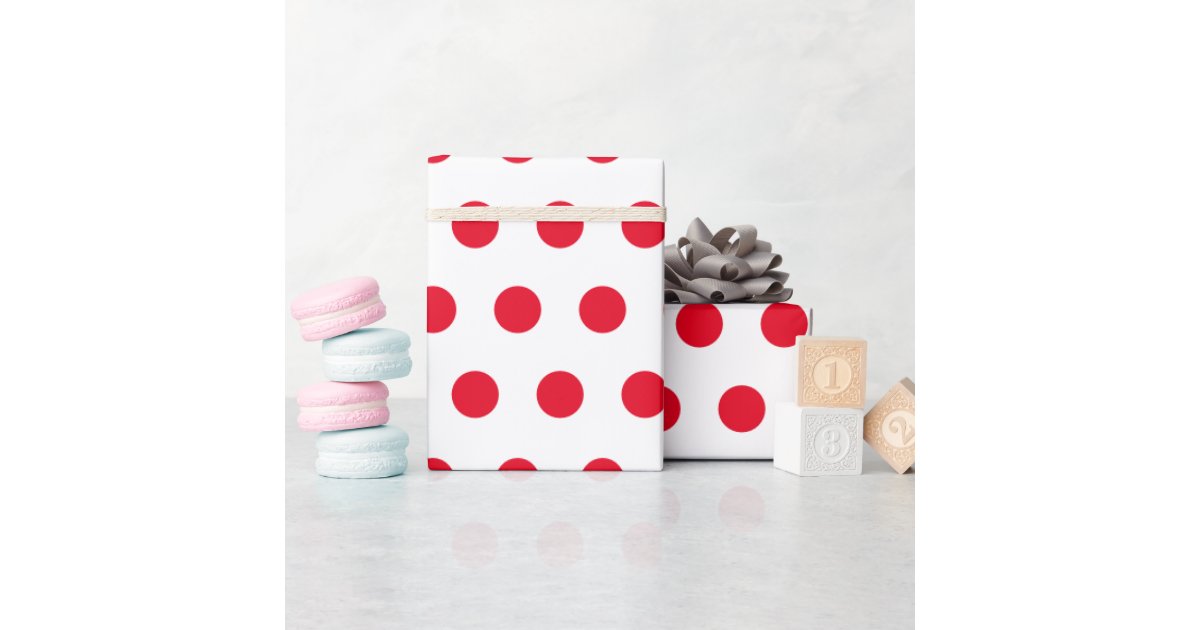 Red Dot Wrapping Paper | Zazzle