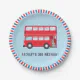 Red Double Deck London Bus Birthday Party Supplies Paper Plates | Zazzle