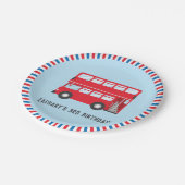 Red Double Deck London Bus Birthday Party Supplies Paper Plates | Zazzle