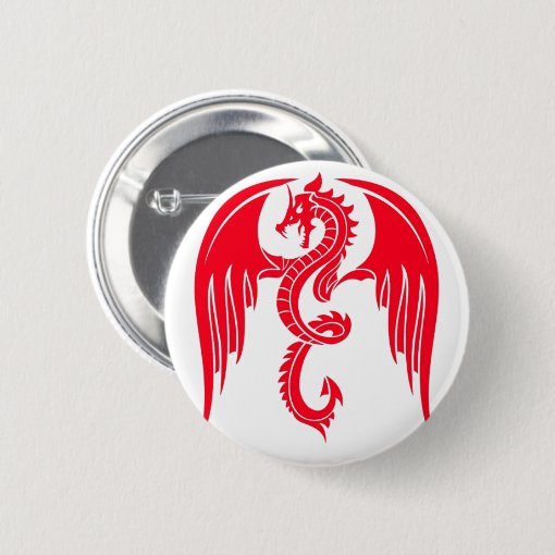 Red Dragaon Red Dragon Button | Zazzle