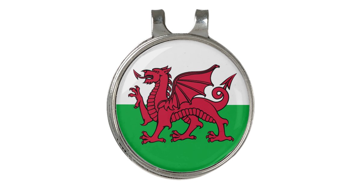 Red Dragon Celtic Flag of Wales & Welsh Golf Hat Clip | Zazzle