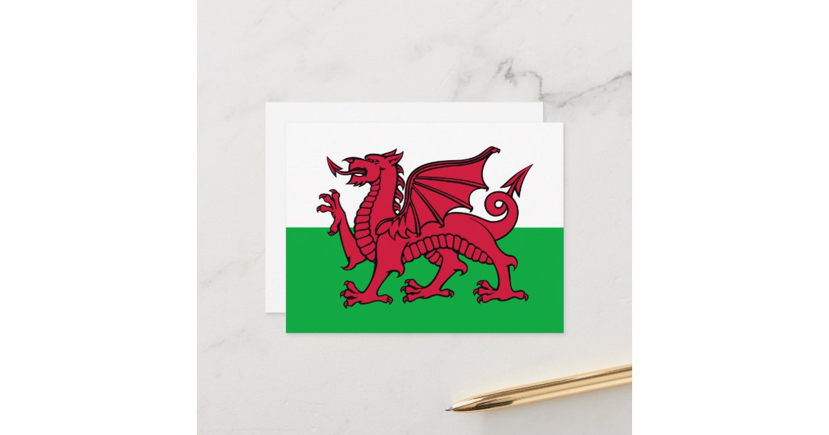 Red Dragon Celtic Flag of Wales & Welsh Postcard | Zazzle