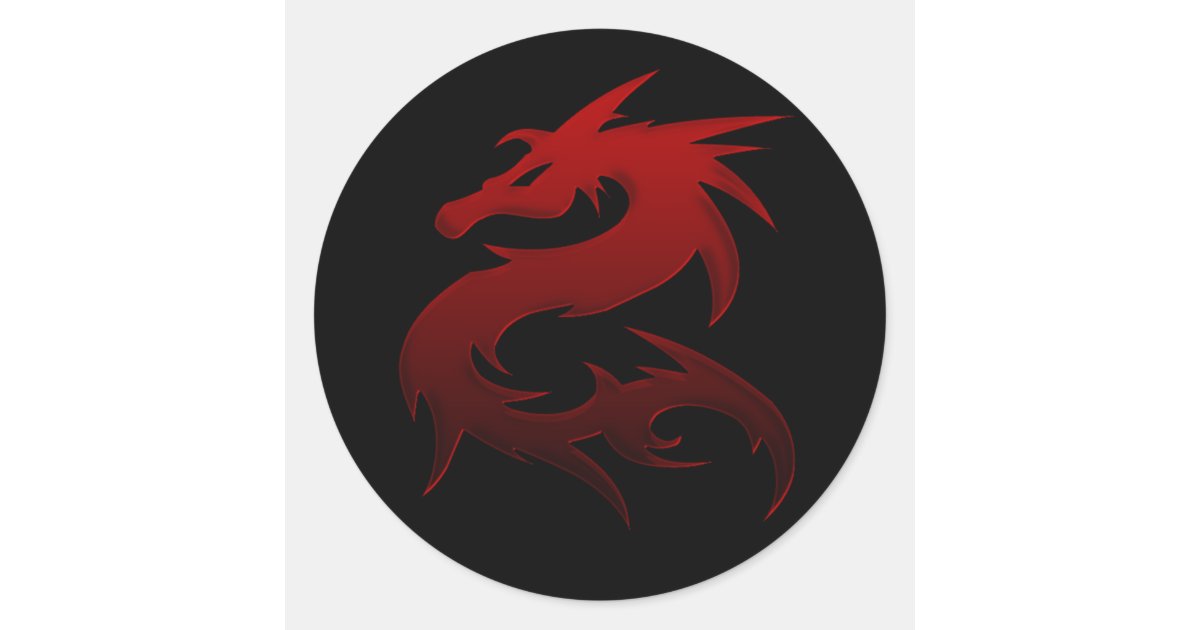 Red Dragon Design 1 :: Fantasy Stickers | Zazzle