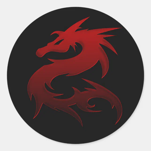 Red Dragon Design 1 :: Fantasy Stickers | Zazzle