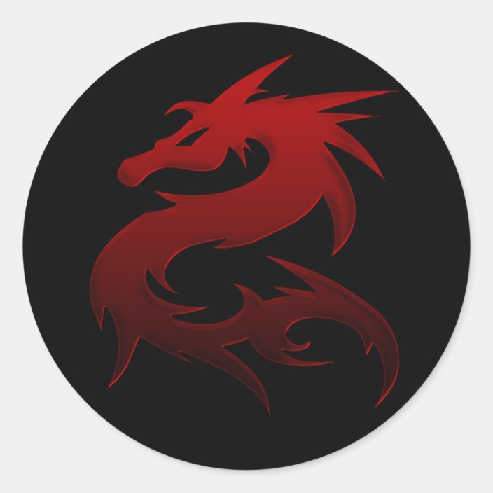 Red Dragon Design 1 :: Fantasy Stickers | Zazzle