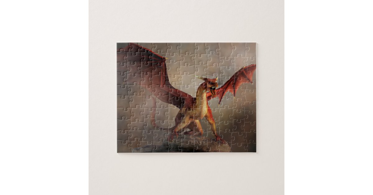 Red Dragon Jigsaw Puzzle | Zazzle