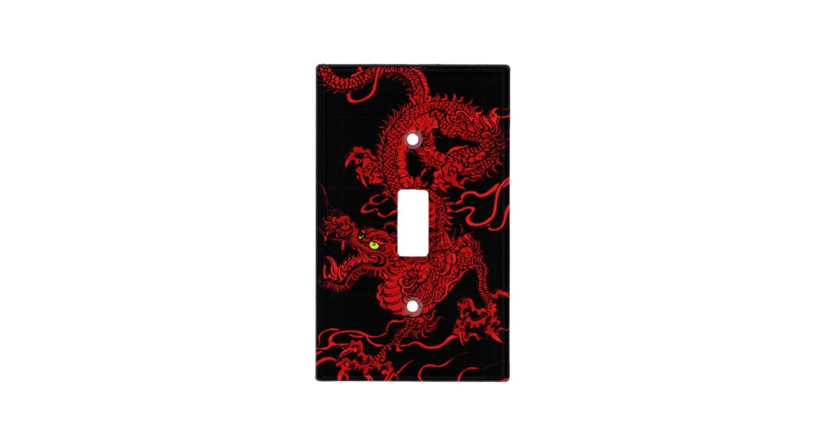 Red Dragon Light Switch Cover | Zazzle
