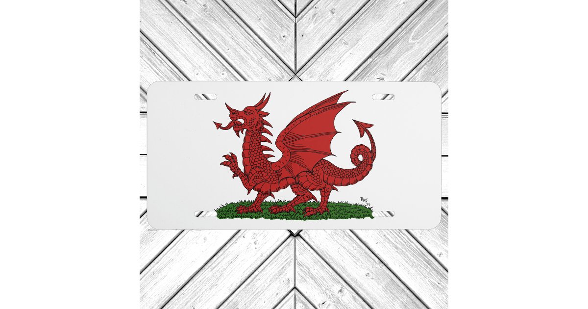 Red Dragon of Wales License Plate | Zazzle