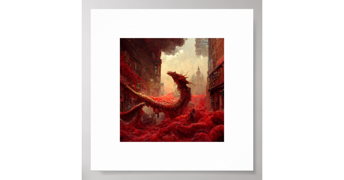 red dragon poster | Zazzle