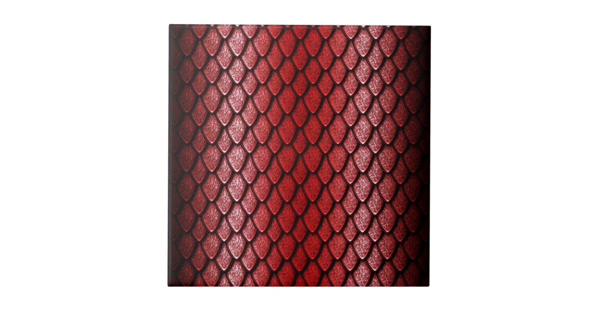 Red Dragon Scales Ceramic Tile | Zazzle