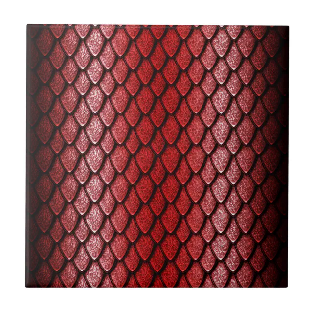Red Dragon Scales Ceramic Tile | Zazzle