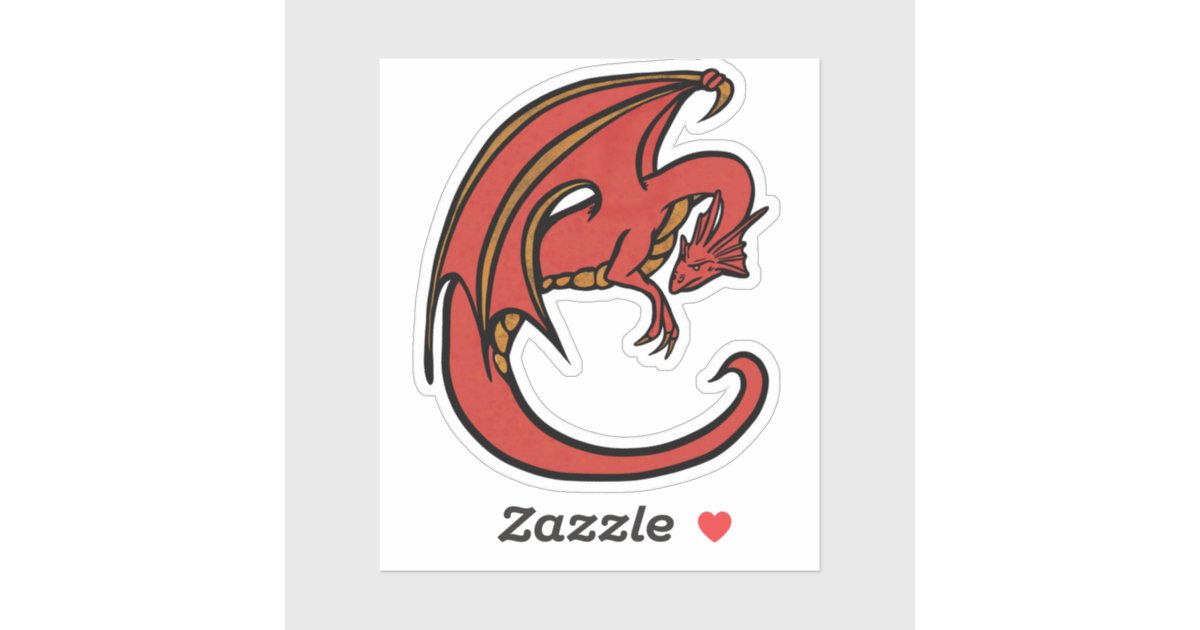 Red Dragon Sticker | Zazzle
