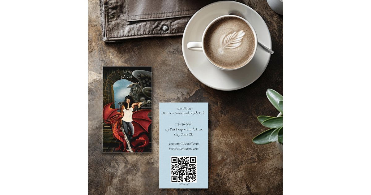 Red Dragon Urban Fantasy Business Card | Zazzle