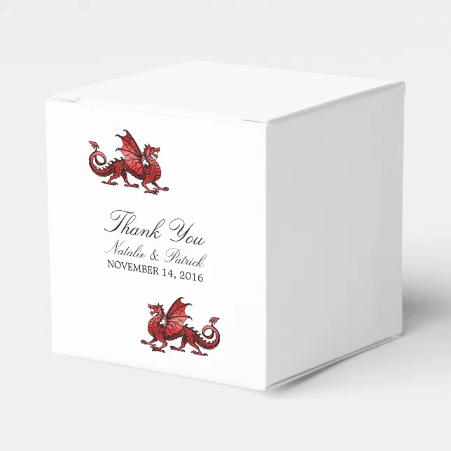Red Dragon Wedding Favor Boxes | Zazzle