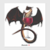 Red Dragon Wine loving Sticker | Zazzle
