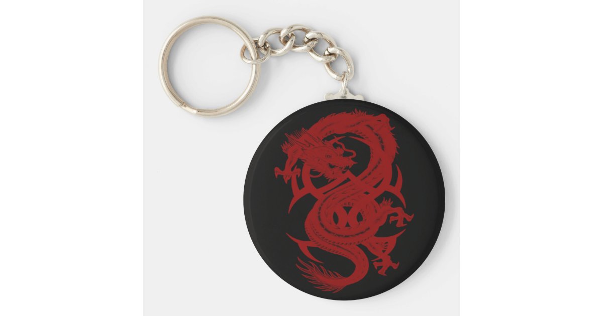 Red Dragon Xiuhcoatl Key Chain | Zazzle.com