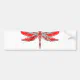 Red Dragonfly Bumper Sticker | Zazzle