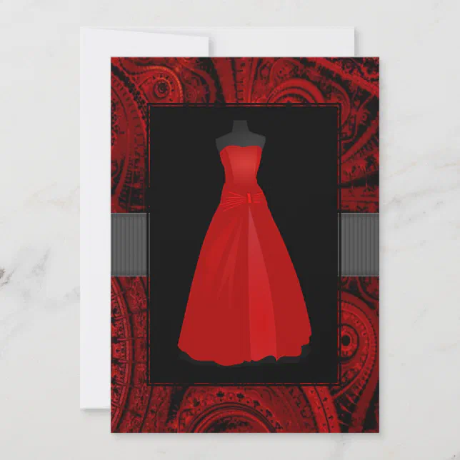 Red Dress Invitations | Zazzle