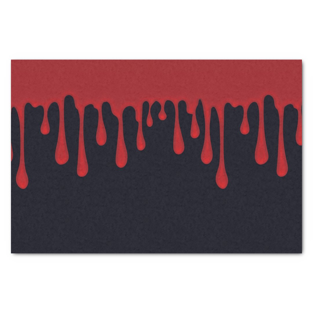 Red Dripping Blood Drips Halloween Party Tissue Paper | Zazzle