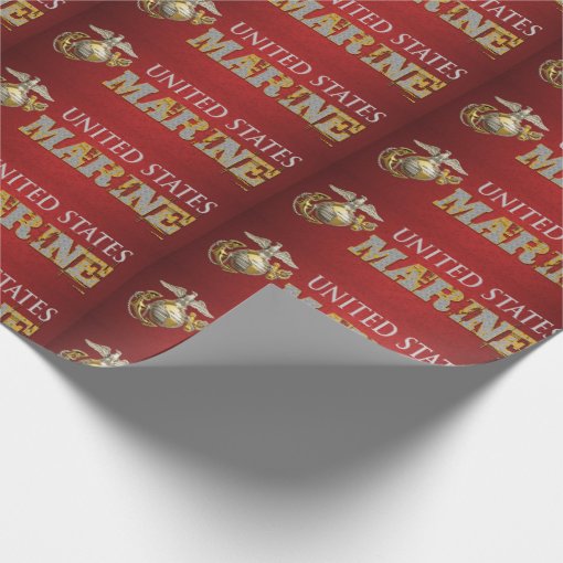 Red EGA United State Marine Corps Wrapping Paper | Zazzle