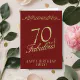 Red Elegant 70 and Fabulous Ornament 70th Birthday Card | Zazzle