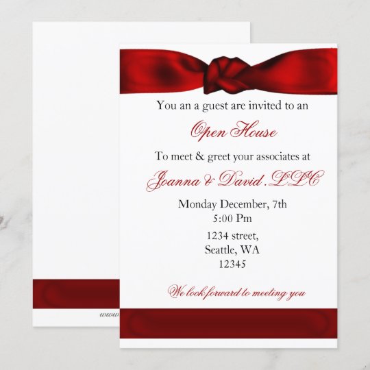 red elegant Corporate party Invitation | Zazzle.com