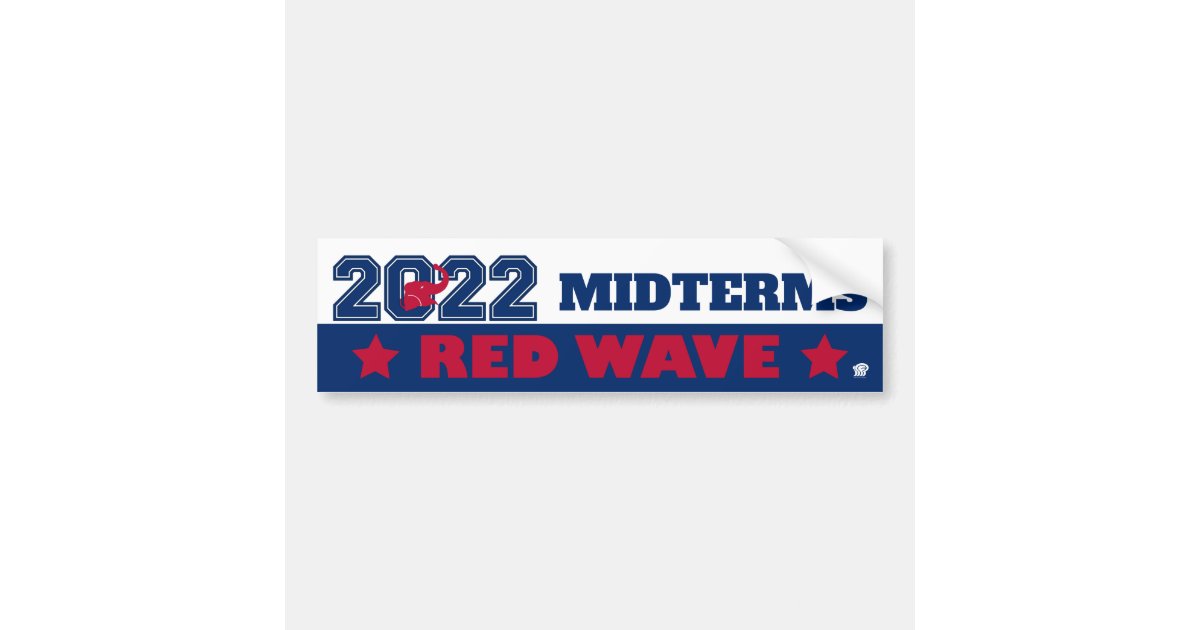 Red Elephant Red Wave 2022 Midterms Bumper Sticker | Zazzle