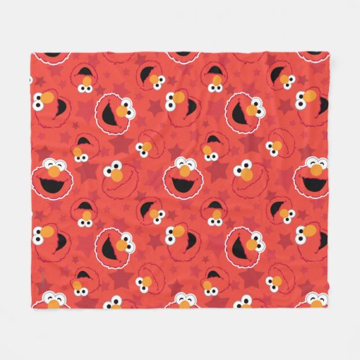 Red Elmo Faces Pattern Fleece Blanket | Zazzle