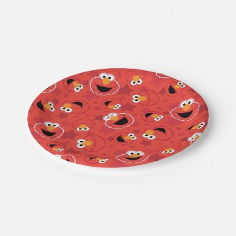 Red Elmo Faces Pattern Paper Plates | Zazzle