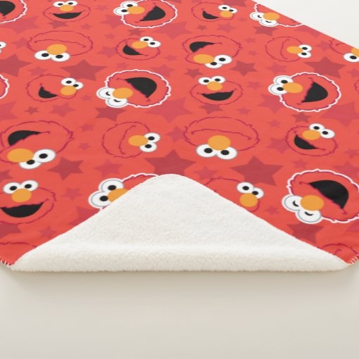 Red Elmo Faces Pattern Sherpa Blanket | Zazzle