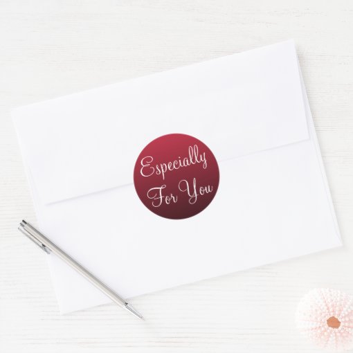 Red Especially For You Gift Tag Stickers | Zazzle