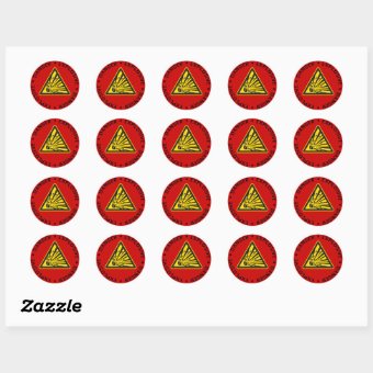 Red Explosive Warning Sticker | Zazzle