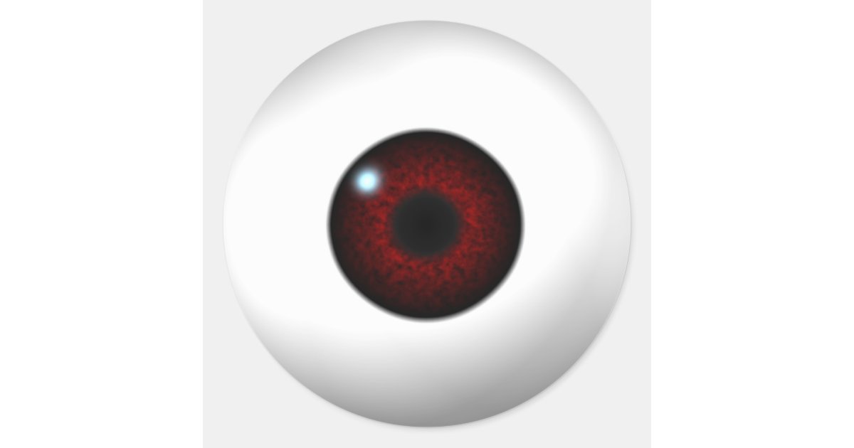 red eye classic round sticker | Zazzle