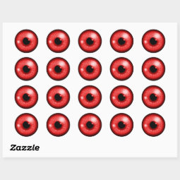 Red Eye Classic Round Sticker | Zazzle