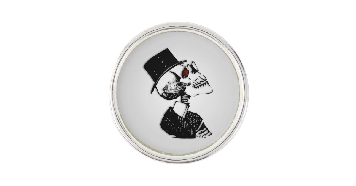 Red Eye Skeleton Pin | Zazzle