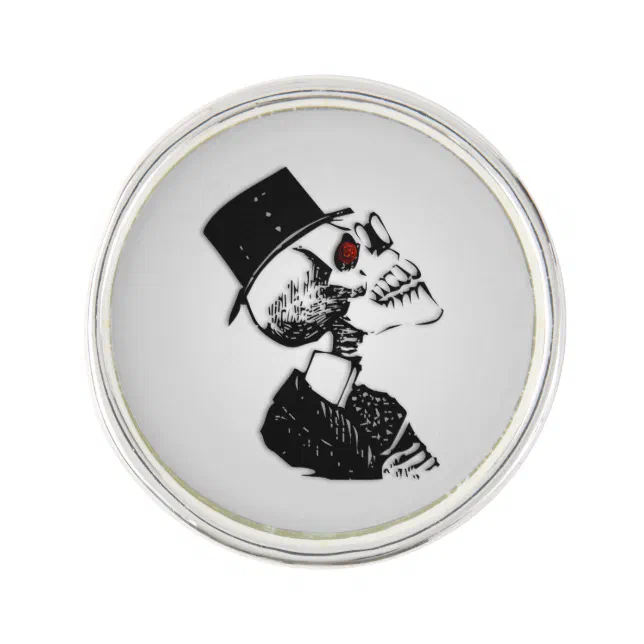 Red Eye Skeleton Pin | Zazzle