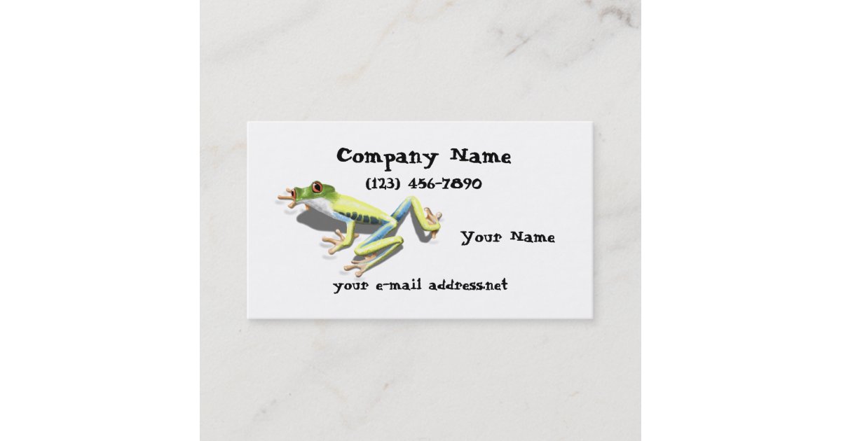 Red Eyed Frog Business Card | Zazzle