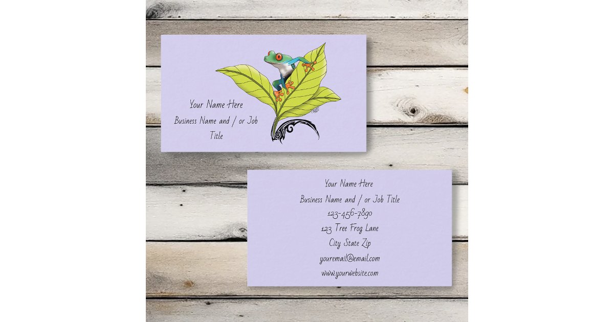 Red Eyed Tree Frog Business Card | Zazzle