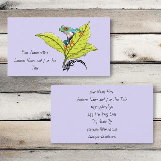 Red Eyed Tree Frog Business Card | Zazzle