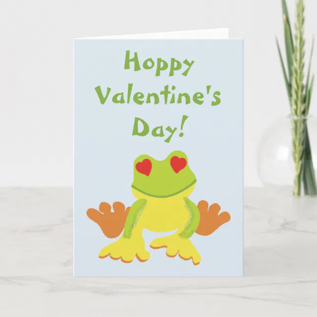 Red Eyed Tree Frog Hoppy Valentine's Day Card | Zazzle