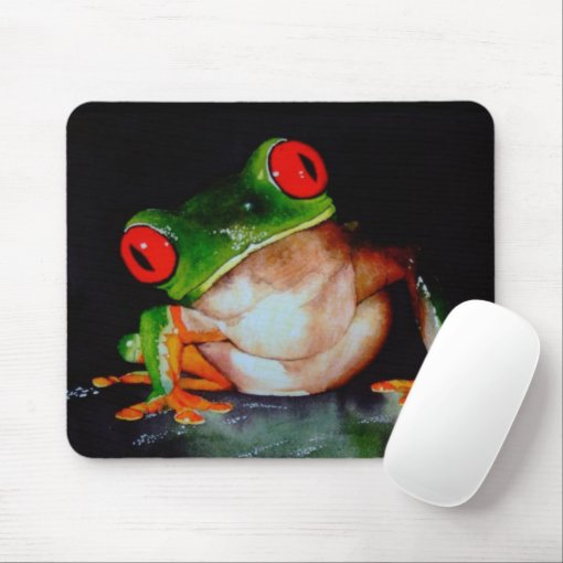 Red-eyed Tree Frog Mouse Pad | Zazzle