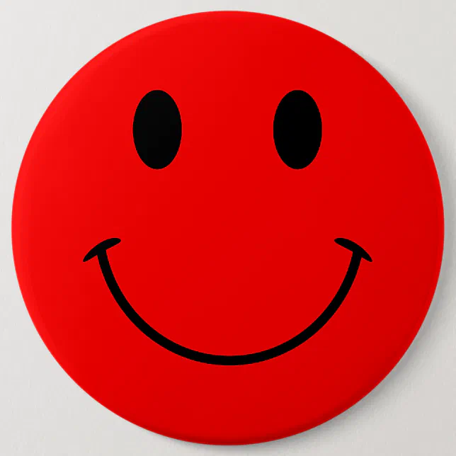 Red Face Button | Zazzle