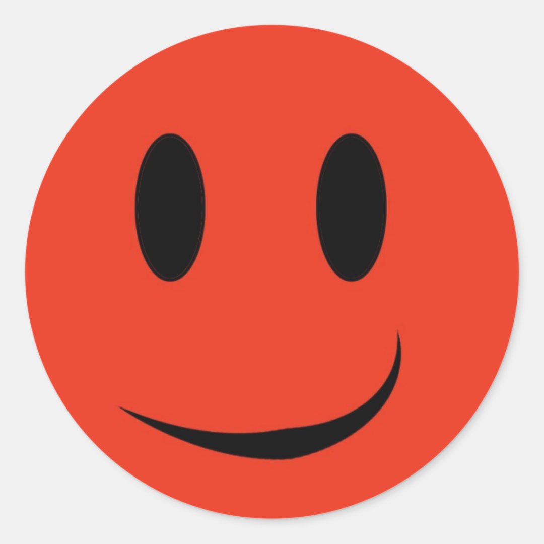 Red face sticker | Zazzle