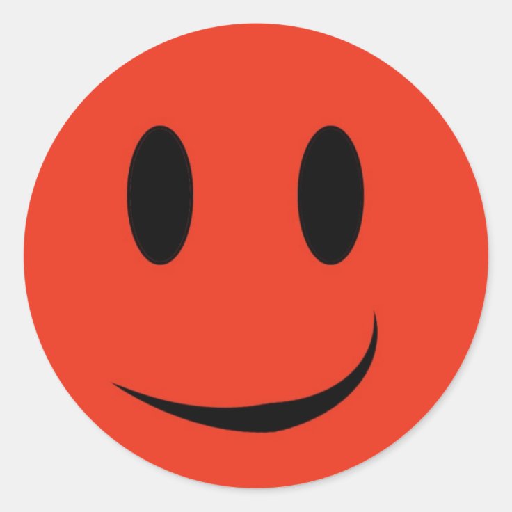 Red face sticker | Zazzle