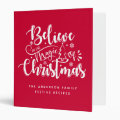 Red Family Christmas Recipe Binder | Zazzle
